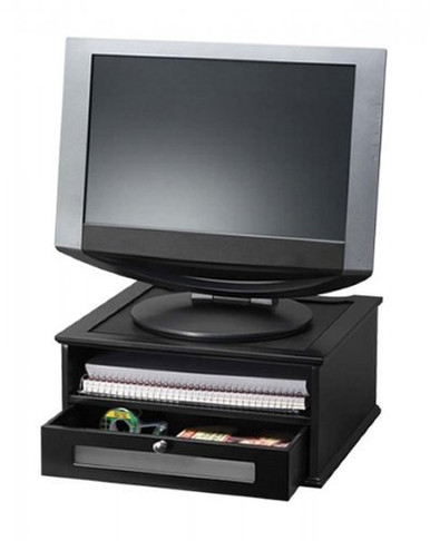 Victor Midnight Black Monitor Riser - Monitor - Black - | Beach Audio