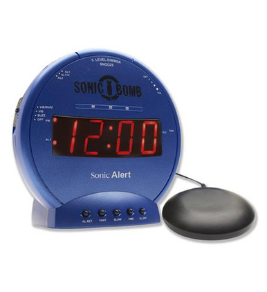 Sanyo SA-SBB500SSB Sonic Bomb Alarm Clock Blue | Beach Audio