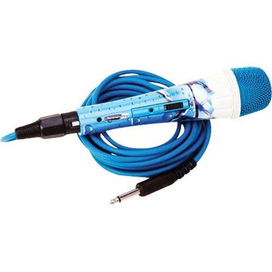 Dj Tech MIC002 Jammin Pro Ice Blue Handheld Mic W/ Kara | Beach Audio