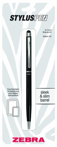 Zebra Stylus And Ballpoint Pen Combo - Metal - Black | Beach Audio