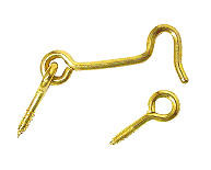 2" Brass Plated Hook And Eye (B25022G-PB-E)
