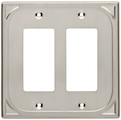 Cambray Double Switch Wall Plate - Satin Nickel (W24567-SN-U)
