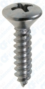 Bag of 25 Screws #8 X 5/8" Oval Phillips Head Chrome Screws