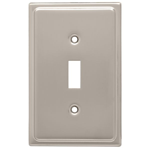 Country Fair Single Switch Plate - Satin Nickel