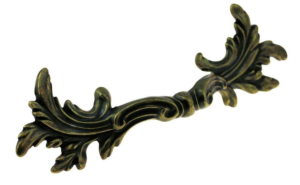 3" French Provincial Leaf Pull Antique English - D. Lawless Hardware