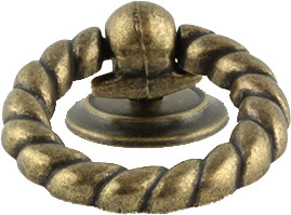 2-1/4" Large Ring Pull Antique Brass - D. Lawless Hardware