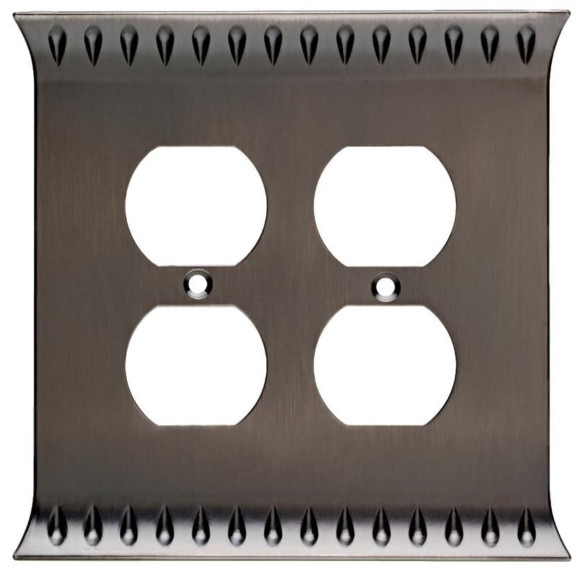 Brainerd - Wadsworth - Heirloom Silver Double Duplex Wall Plate