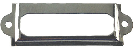 Small Brass Plated Label Holder - 2-3/8"