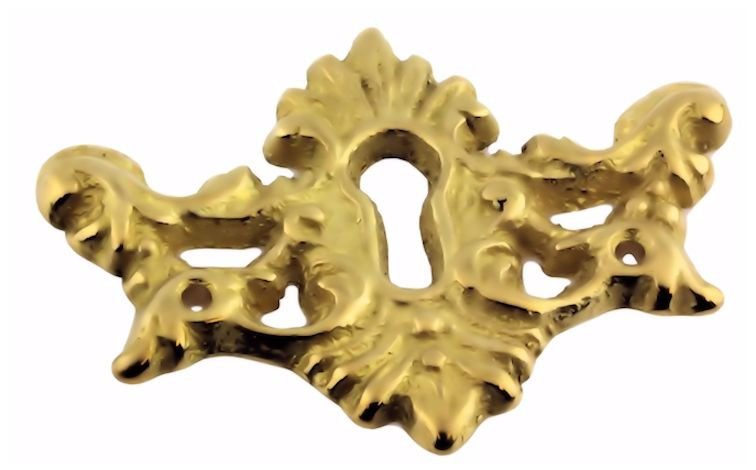 Cabinet Keyhole Insert - Solid Brass K12-B3568SB - D. Lawless Hardware