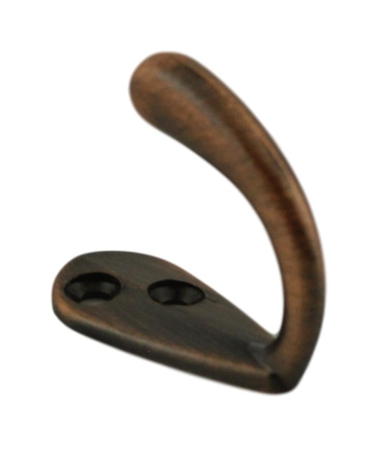 Oil Rubbed Bronze Single Coat Hook - D. Lawless Hardware