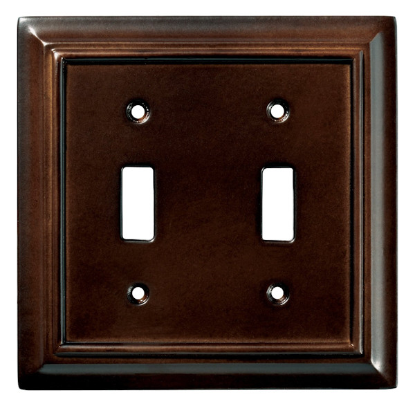 Brainerd - Architectural MDF Toggle Switch Wall Plate - Walnut