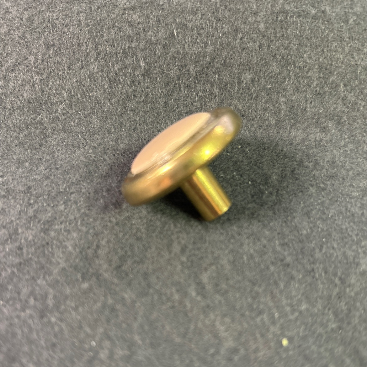 1-1/4" Avante Almond Insert Knob with Antique Brass