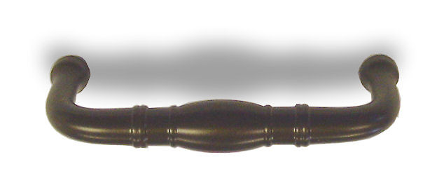 (12 Pack) 4" Wire Pull with Center Turnings Rubbed Bronze