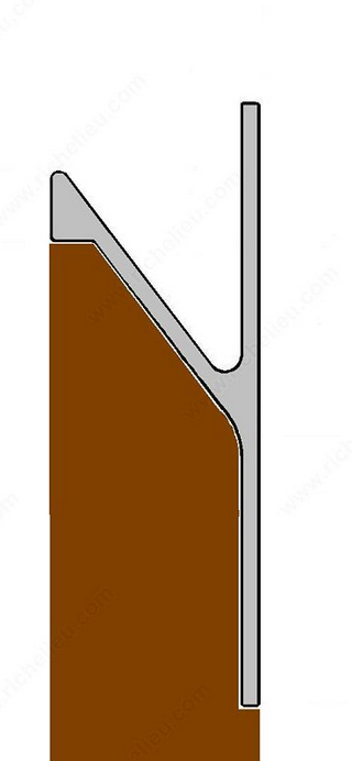 Modern Handle in Y Shape for 3/4 in Panel - 3149 - Satin Aluminum - 12 ...