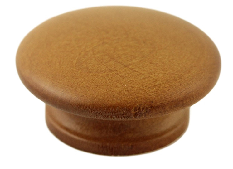 (12 Pack) 1-3/4" Large Wood Knob Cherry Finish
