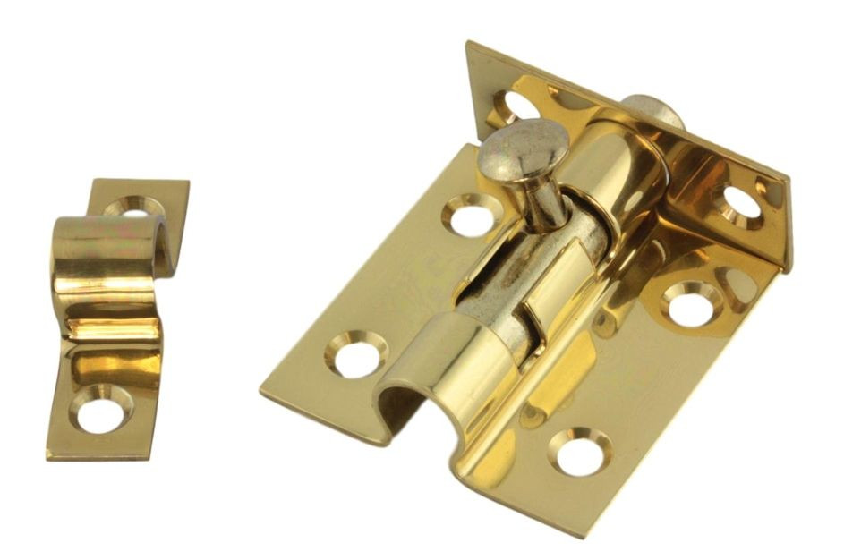 (12 Pack) Solid Brass Mortise Flush Bolt Lock 4"