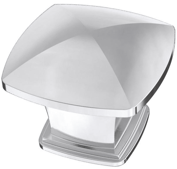 (12 Pack) 1-1/4" Essentials Square Knob Chrome