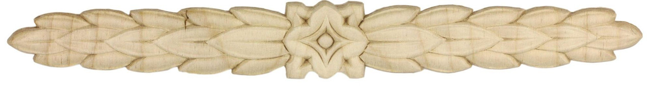 11-1/4" x 1 -3/8" Birch Wheat Head with Flower Center Applique
