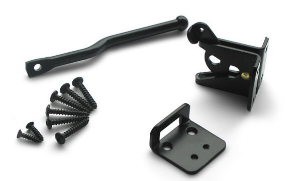 Adjustable Gravity Gate Latch - Black L-B18500G-BL-U - D. Lawless Hardware