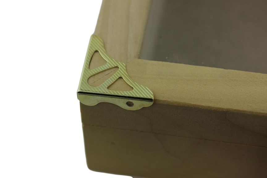 Small Box Corner Protector - Bright Brass
