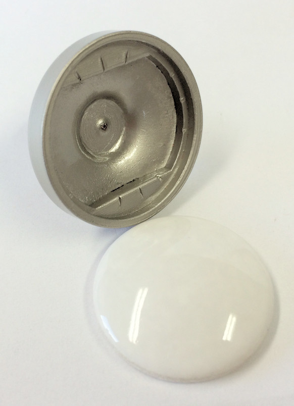 Unassembled Knob Maker Base & White Ceramic Insert - 32mm