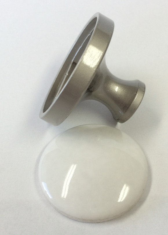 Unassembled Knob Maker Base & White Ceramic Insert - 32mm