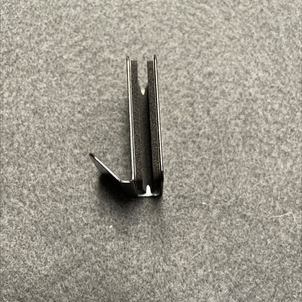 Right Hand Glass Door Finger Pull Flat Black