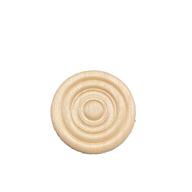 2-3/8" x 2-3/8" Circle Maple Wood Medallion