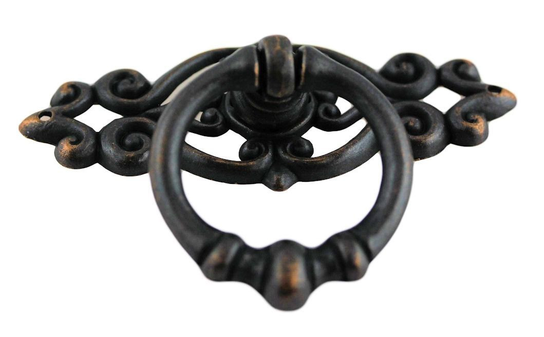 (5 Pack) 2-1/8 inch Victorian Ring Pull Dark Antique Copper - D ...