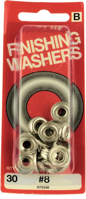 (5 Pack) #8 Finishing Washers - 30 Pack - D. Lawless Hardware