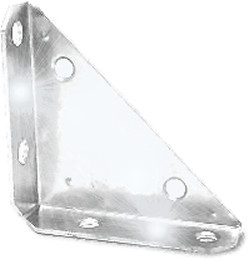 (5 Pack) Heavy Duty Industrial Zinc Plated Corner Bracket 3 inch X 7/8 ...
