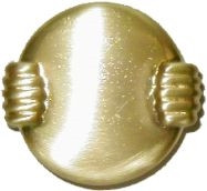 AS-IS 1-1/2 inch Deco Style Pull Brass