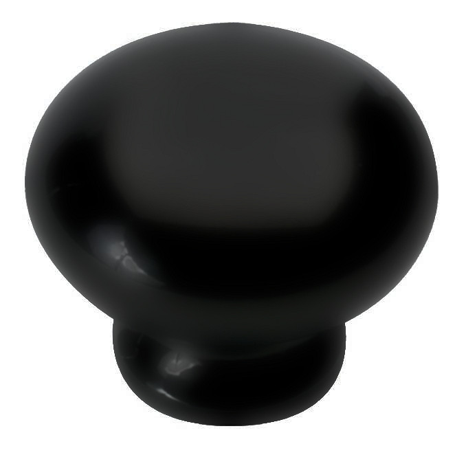 (12 Pack) 1-1/8" Charming Heavy Knob Matte Black