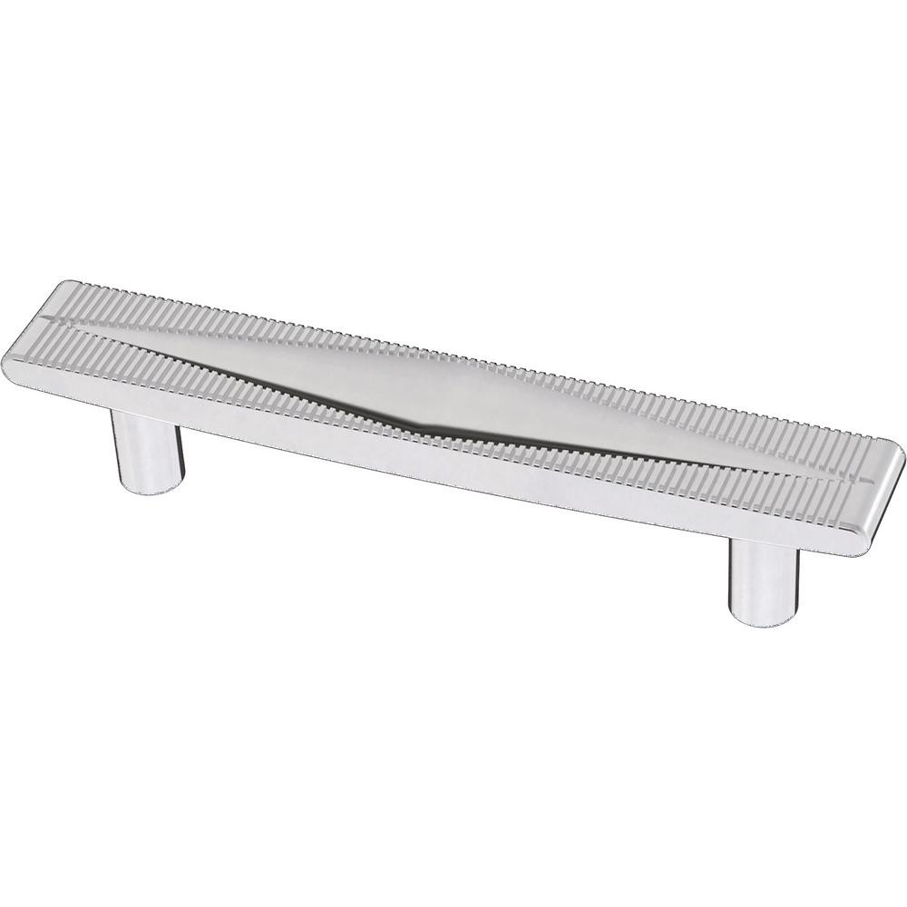 (12 Pack) 3-3/4" Slatted Diamond Pull Polished Chrome