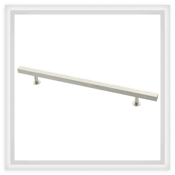 (12 Pack) 8-13/16" Square Bar Pull Stainless Steel
