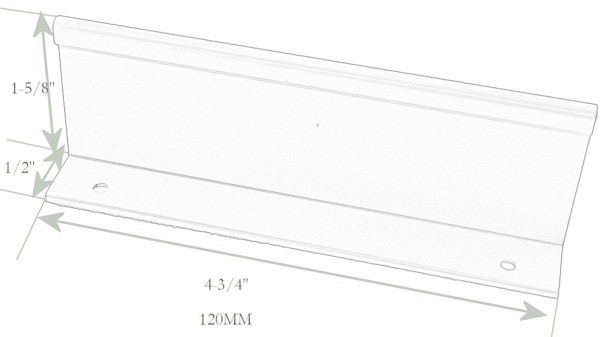 4-3/4" Tab Finger Pull with Ridge Aluminum