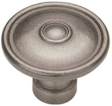 1-1/2" Rustique Ringed Knob Antique Pewter