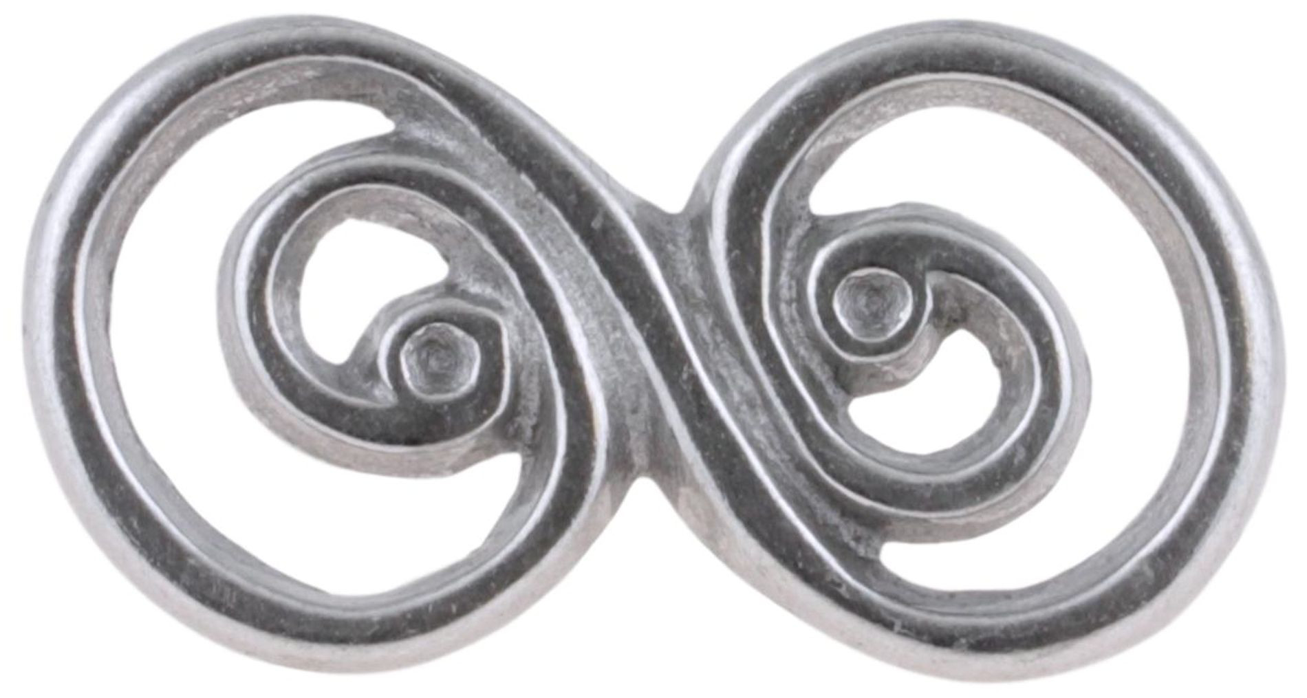 3" Swirl Pull Polished Aluminum