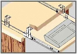 14" Under Counter Keyboard Slide - 50 lb. - Includes 4 Mounting ...