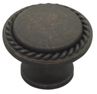 1-3/16" Contempo Rope Edge Knob Oil Rubbed Bronze