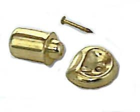 Bullet Catch - 1/4" Diameter Brass Plated Steel - BULLET ONLY - No Strike