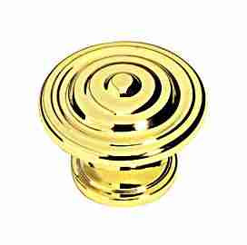 1-3/8" Concentric Knob Polished Brass