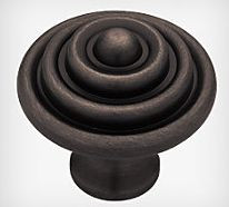1-1/2" Domed Rings Knob Venetian Bronze