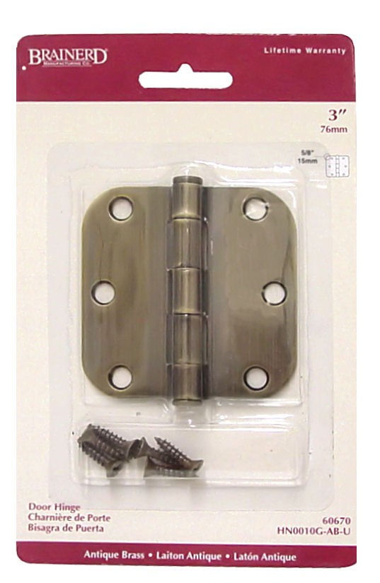 Door Hinge 3-1/2" - 5/8" Radius Round Corner (484-045)