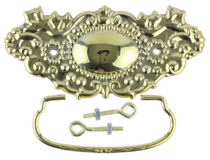 3" Stamped Eastlake Style Bail Pull Solid Brass - D. Lawless Hardware