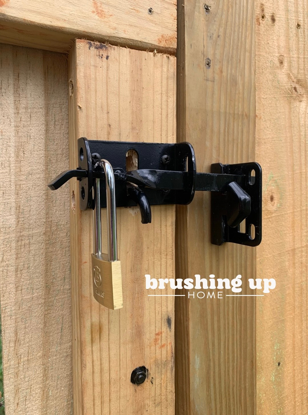 Heavy Duty Steel Thumb Latch - Black- Garden Gate