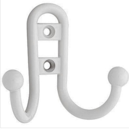 Double Clothes Hook White 850950