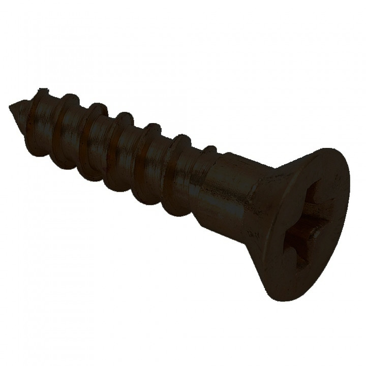 5 X 5/8" Flat Head Screw - Phillips Head- Flat Black - 25pack
