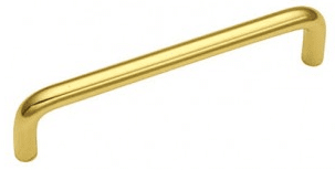 4" Wire Pull Polished Solid Brass