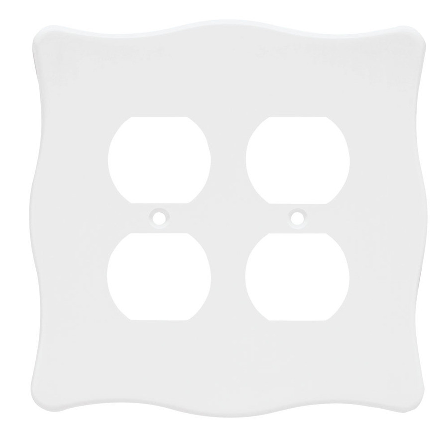 (12 Pack) Four Socket Nylon White Wall Plate
